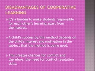 Cooperative learning teaching method | PPTX