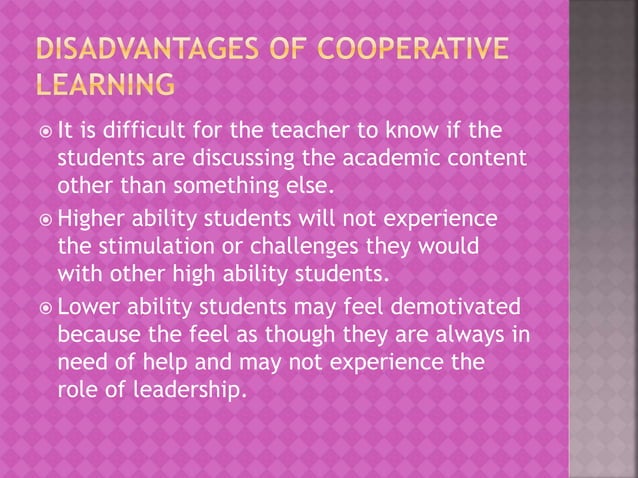 Cooperative learning teaching method | PPT
