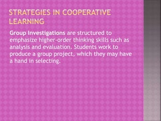 Cooperative learning teaching method | PPTX