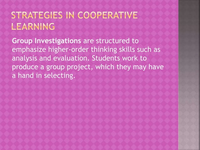 Cooperative learning teaching method | PPT