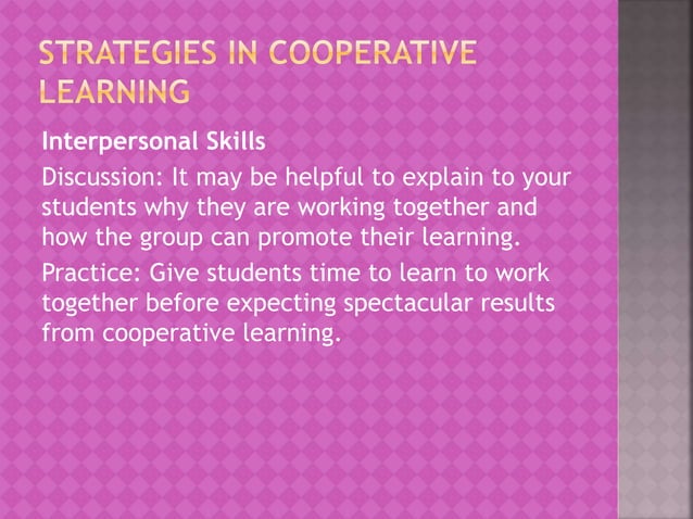 Cooperative learning teaching method | PPT