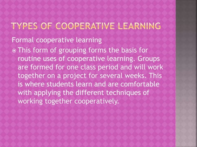Cooperative learning teaching method | PPT