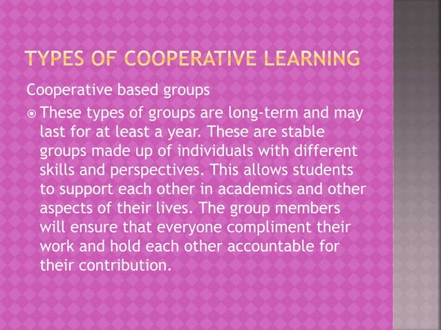 Cooperative learning teaching method | PPT