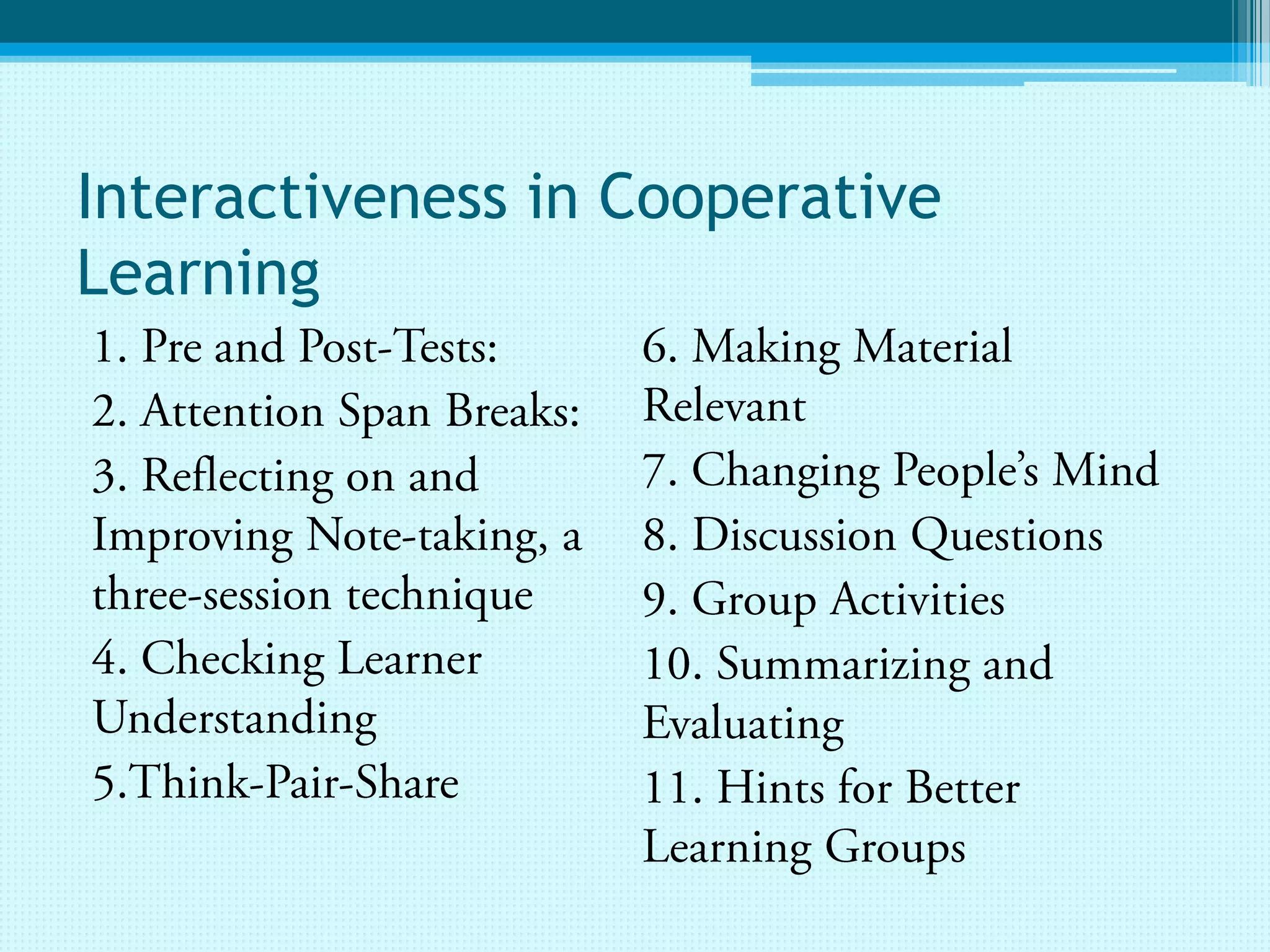 Cooperative learning technique | PDF