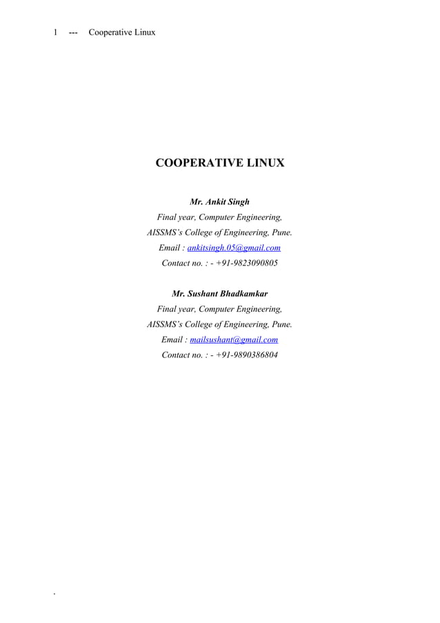 Cooperative Linux | PDF