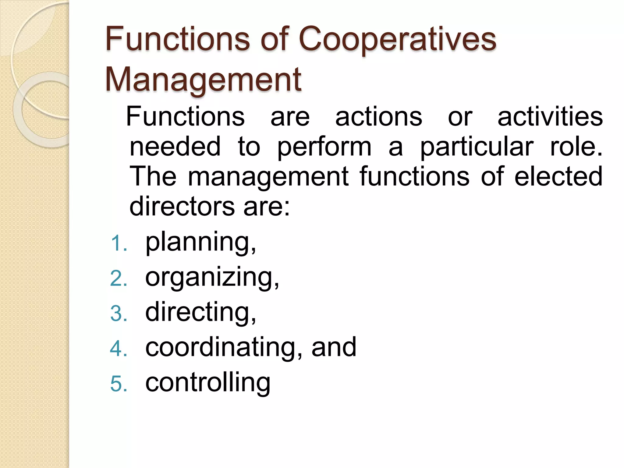 Cooperative management | PPTX