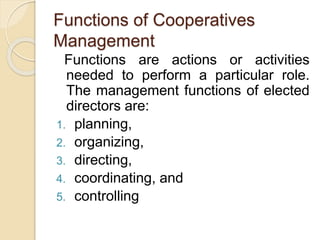 Cooperative management | PPTX