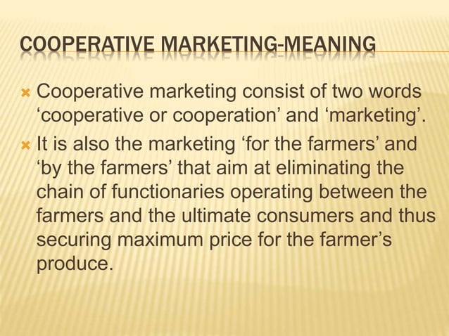 Cooperative marketing | PPTX