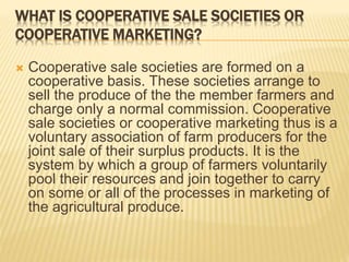 Cooperative marketing role A Presentation by Mr Allah Dad Khan | PPTX