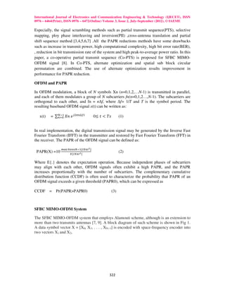 Cooperative partial transmit sequence for papr reduction in space frequency block code mimo ofdm ...