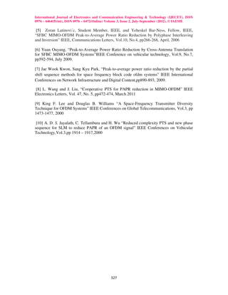 Cooperative partial transmit sequence for papr reduction in space frequency block code mimo ofdm ...