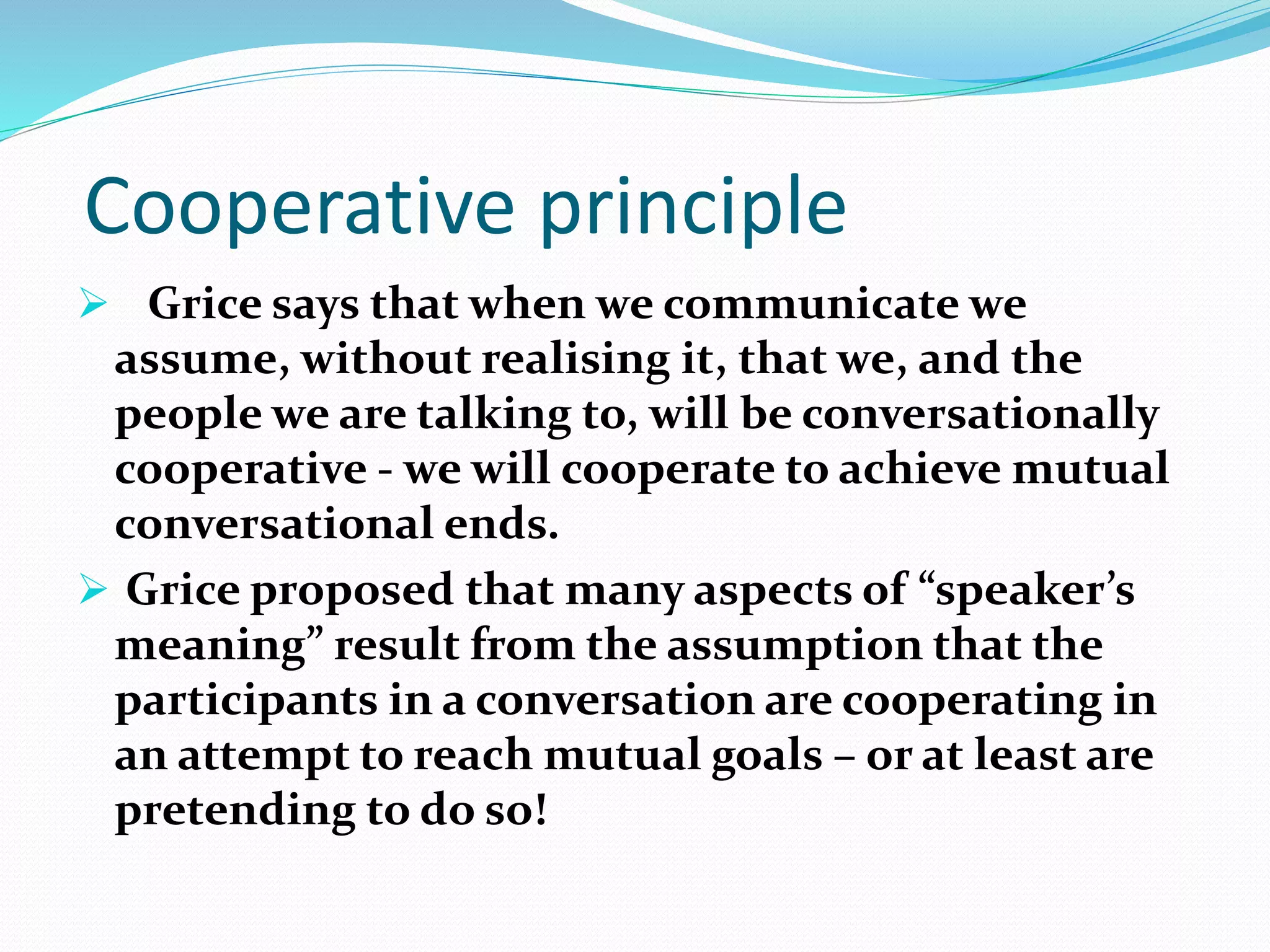 Cooperative principle | PPTX