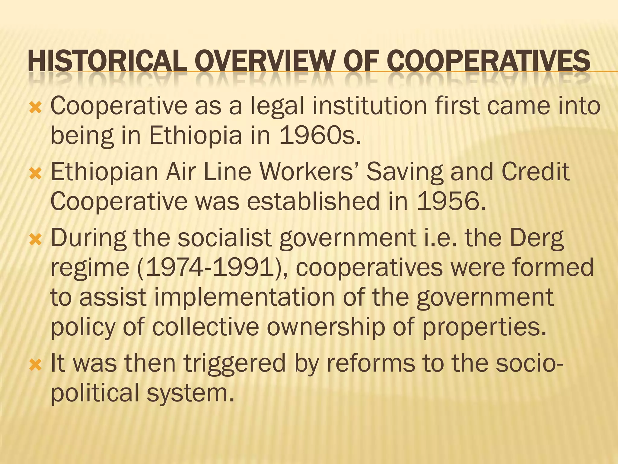 Cooperatives in ethiopia | PDF