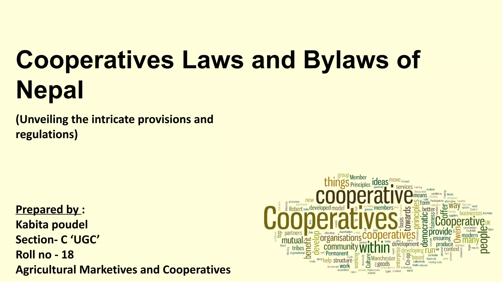 Cooperatives Laws and Bylaws of Nepal | PDF