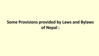 Cooperatives Laws and Bylaws of Nepal | PDF