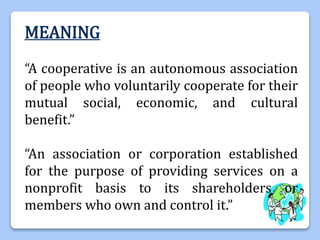 Co operative society | PPT