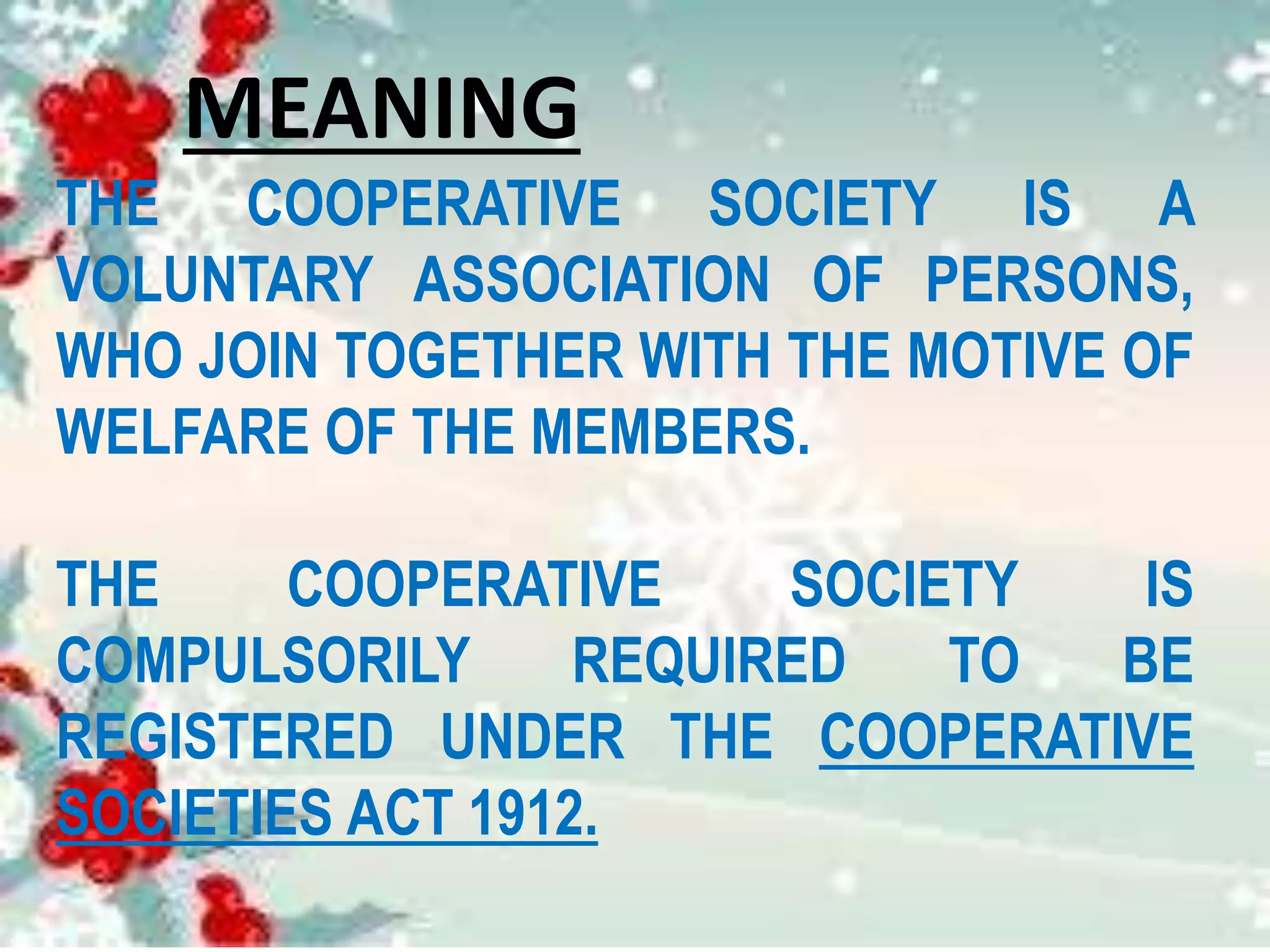 Cooperative society. | PPT