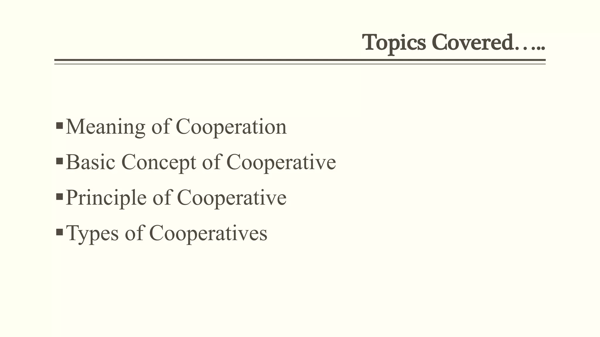 Cooperative | PPTX