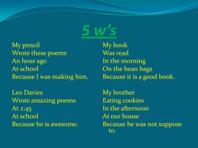 Cooper’s wonderful poems | PPT