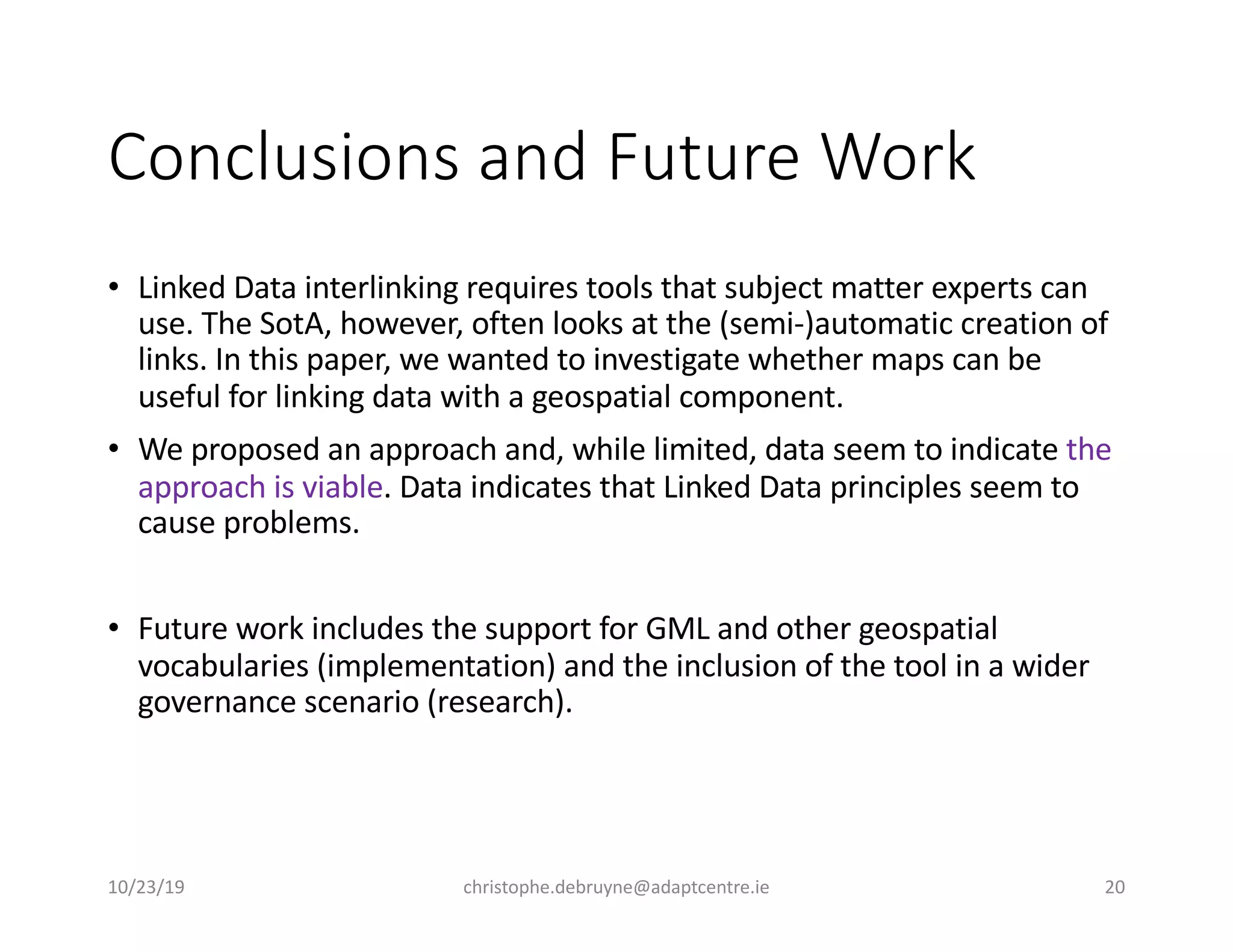 Using Maps For Interlinking Geospatial Linked Data Ppt