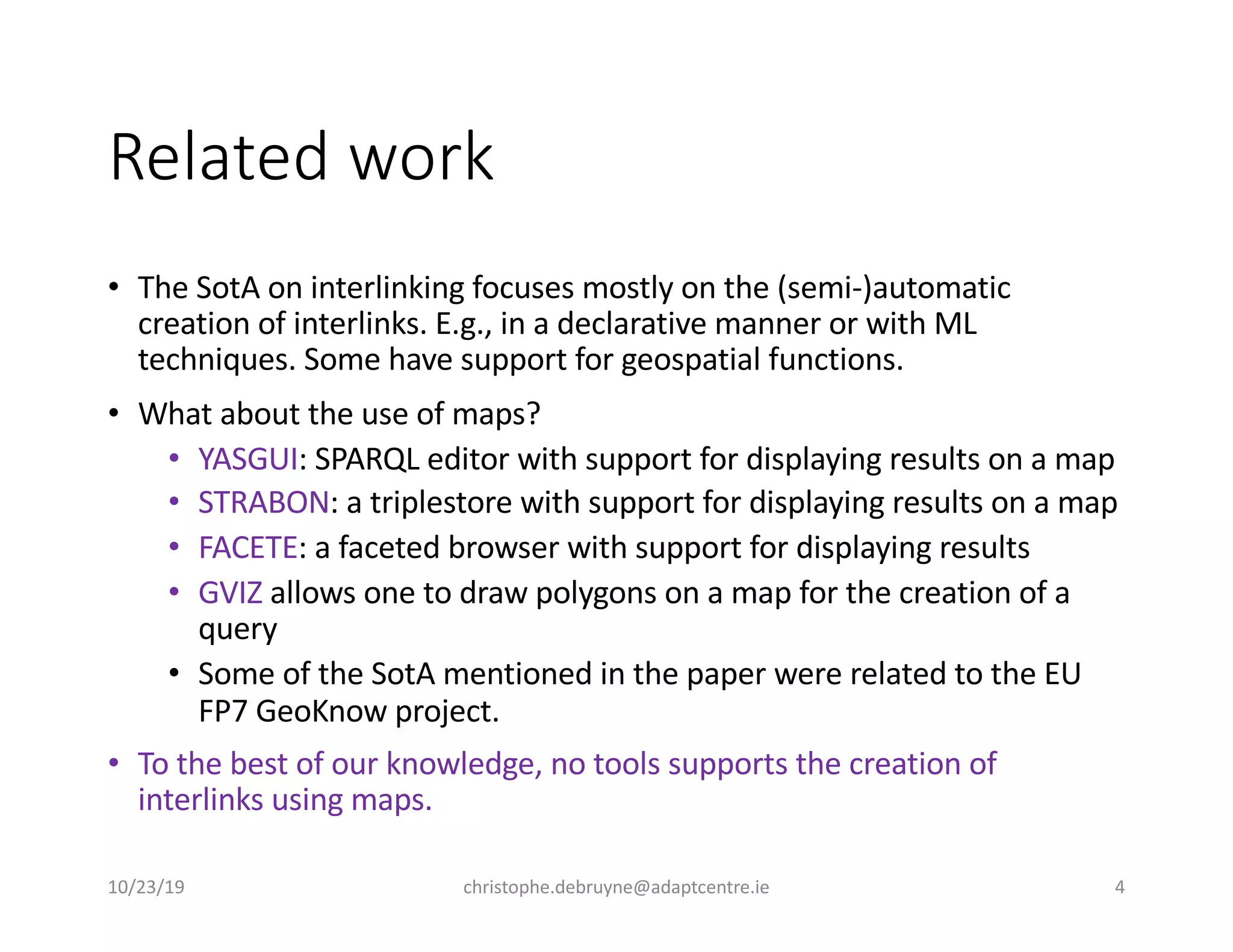 Using Maps For Interlinking Geospatial Linked Data Ppt
