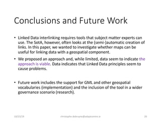 Using Maps for Interlinking Geospatial Linked Data | PPT
