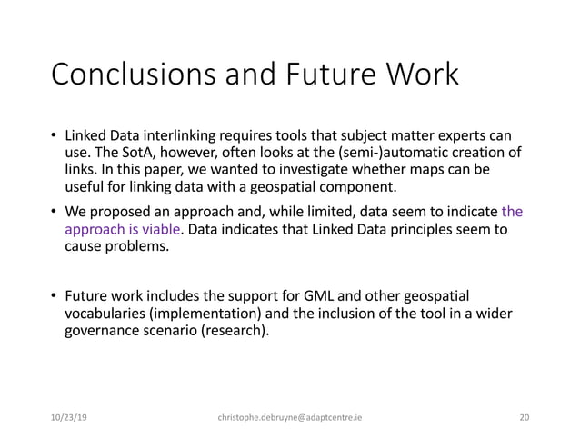 Using Maps For Interlinking Geospatial Linked Data Ppt