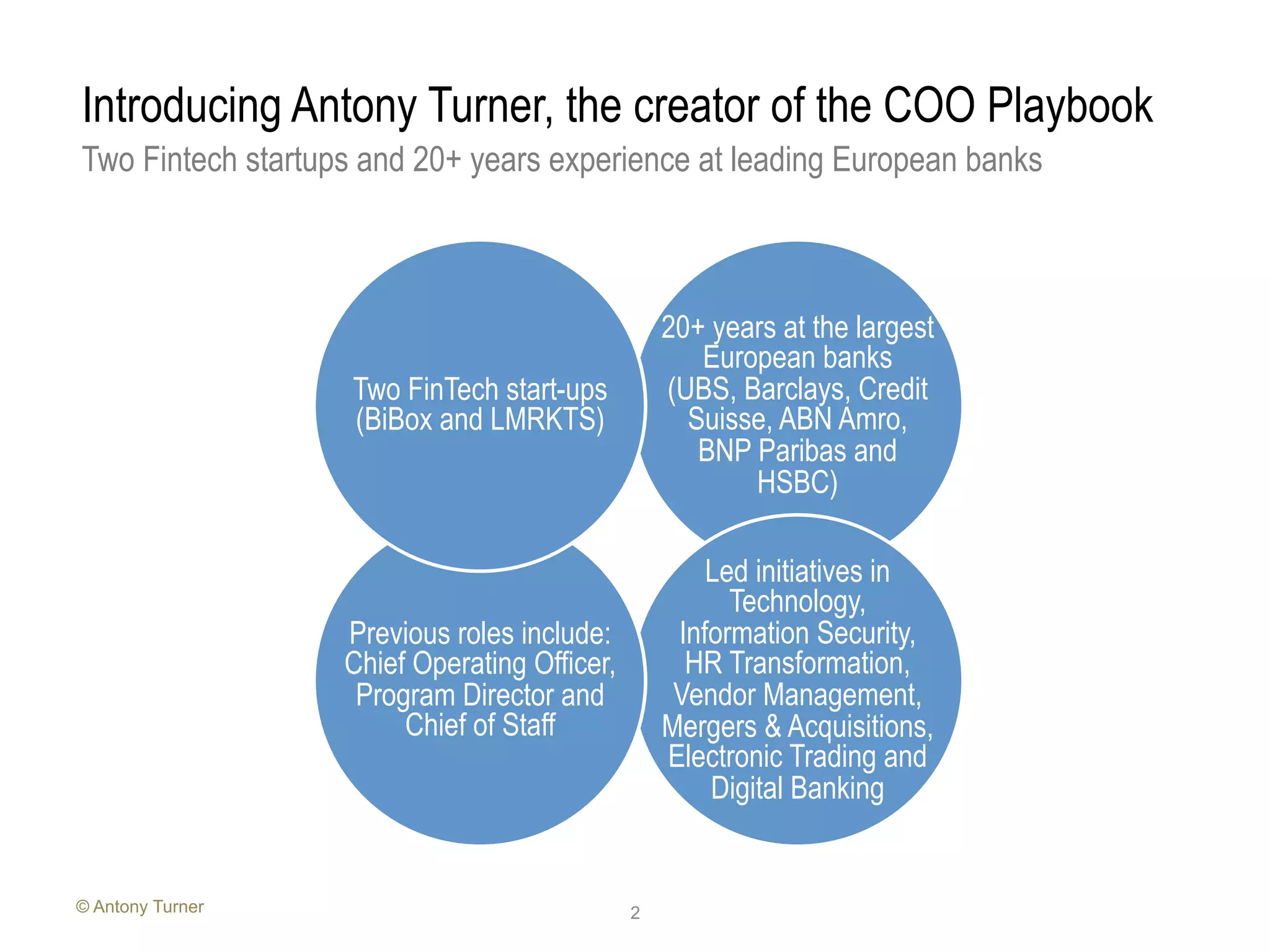 COO Playbook Introduction | PDF