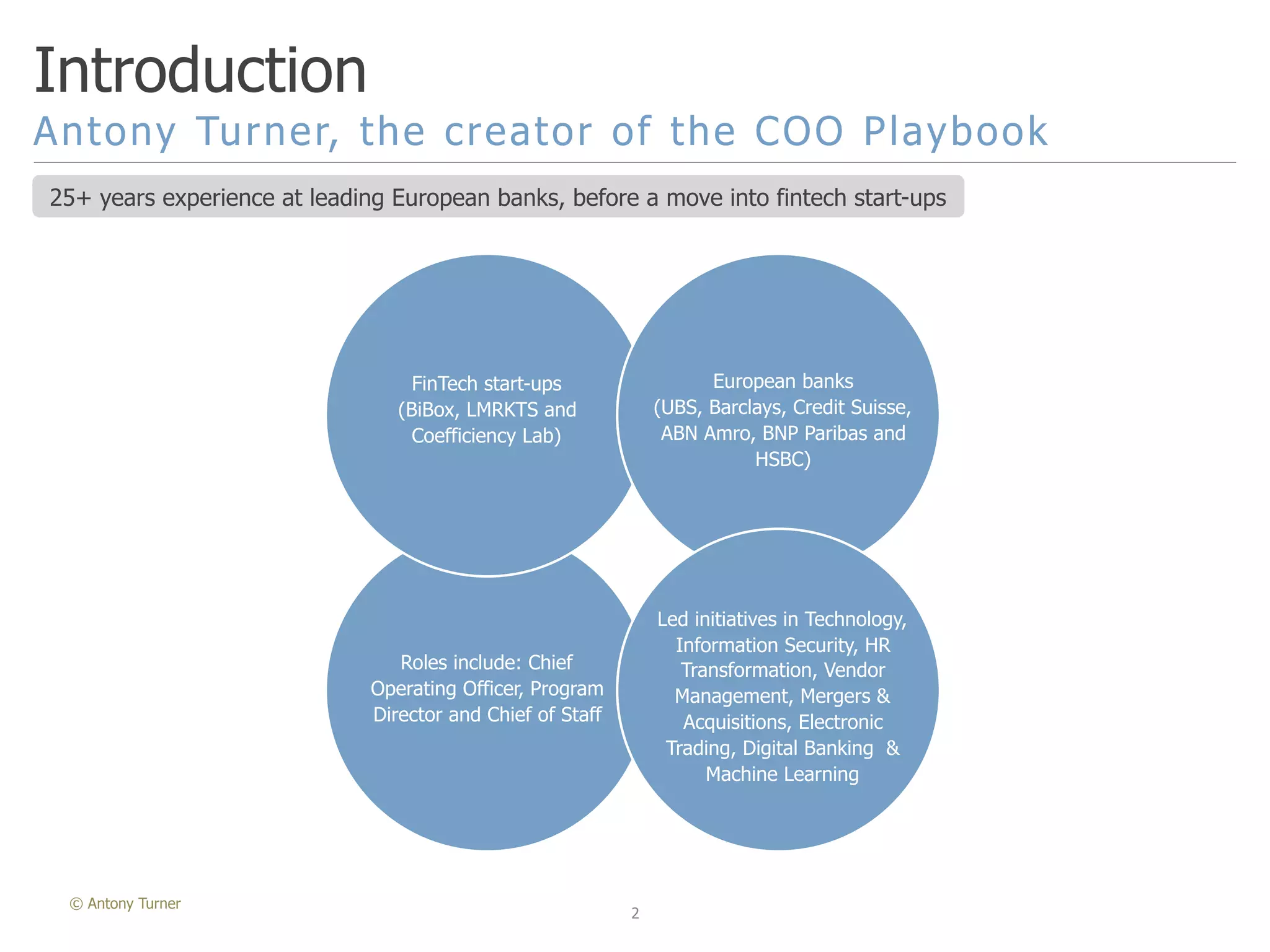 COO Playbook - Sample Oct 2018 | PPT