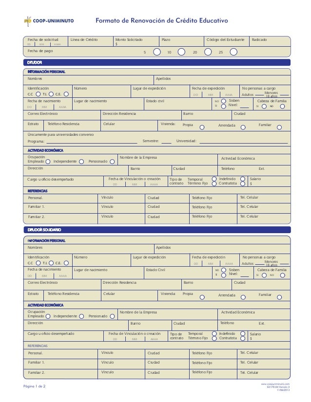 Formulario De Solicitud De Crédito En Línea Icetex - creditothaigie
