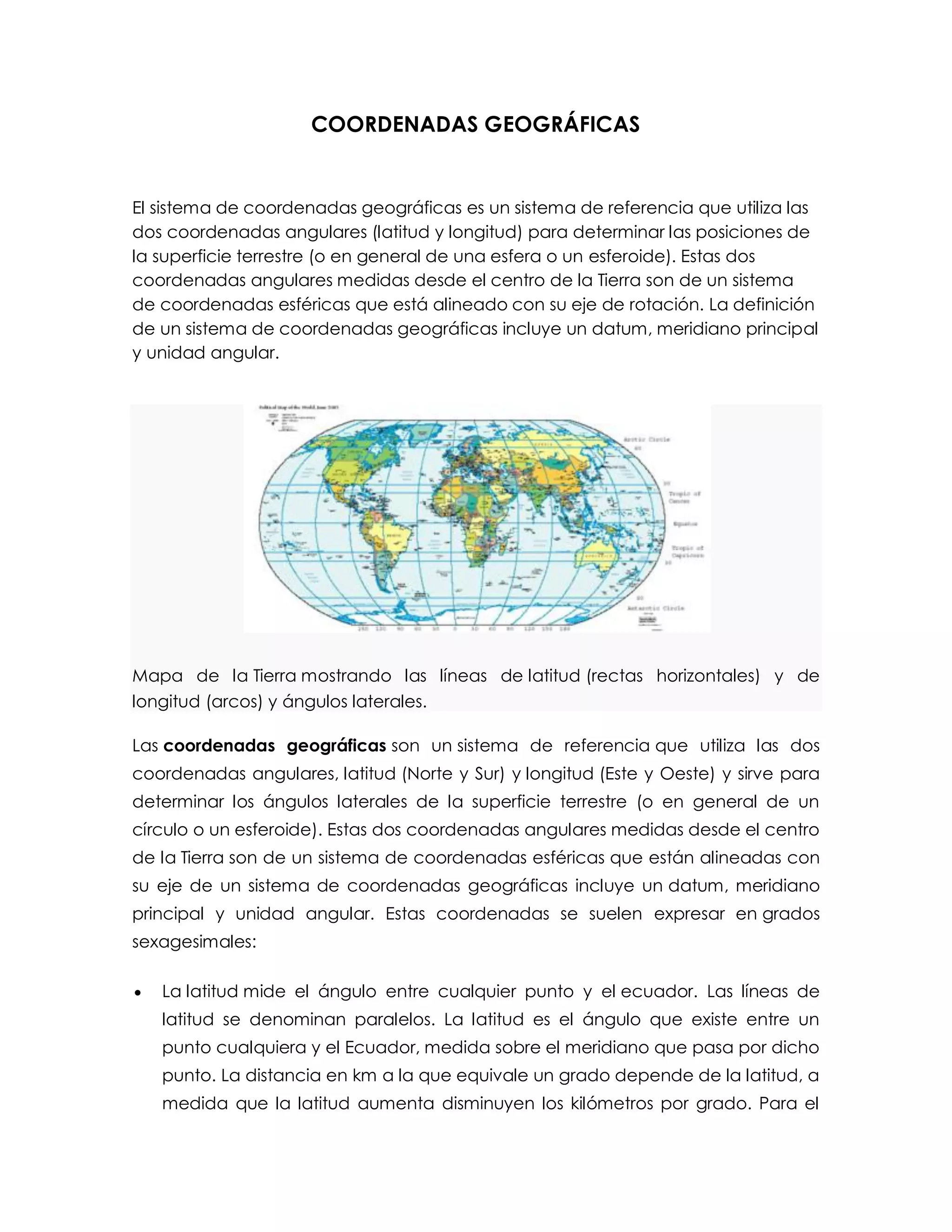 Coordenadas geograficas | PDF