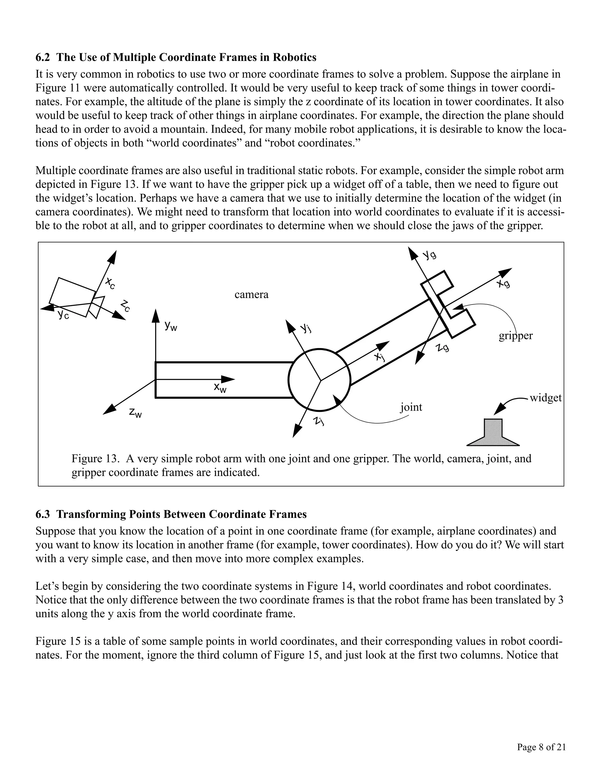 Coordenadas homogeneas mov_robot | PDF