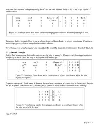 Coordenadas homogeneas mov_robot | PDF