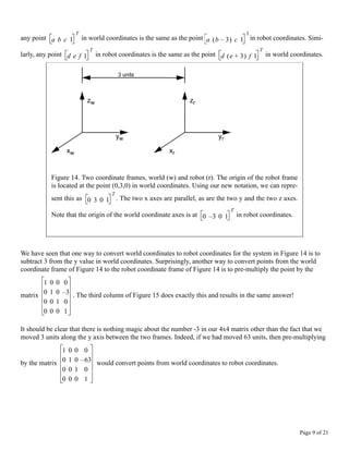 Coordenadas homogeneas mov_robot | PDF