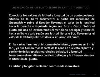 Coordenadas terrestres y celestes | PPT