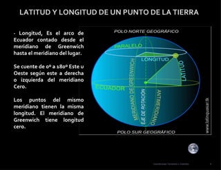 Coordenadas terrestres y celestes | PPT