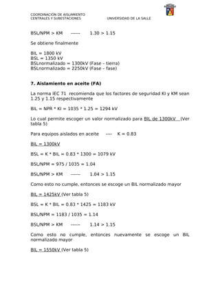 Coordinacion de-aislamiento | PDF
