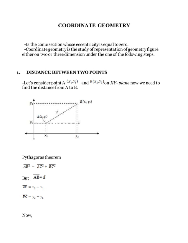 COORDINATE GEOMETRY | PDF