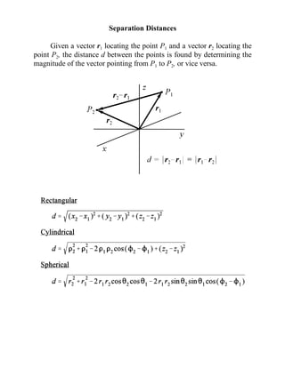 Coordinate and unit vector | PDF