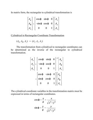 Coordinate and unit vector | PDF
