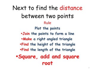 Coordinate Geometry, mid point distance and slope | PPT
