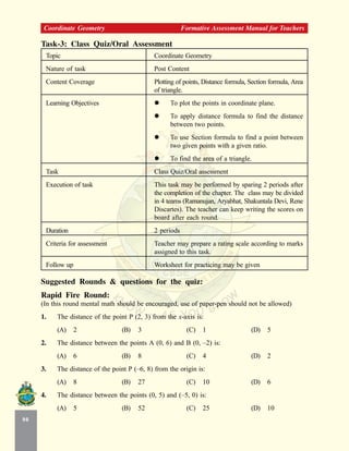 Coordinate geometry | PDF | Educational Assessment | Education