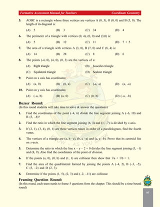 Coordinate geometry | PDF | Educational Assessment | Education