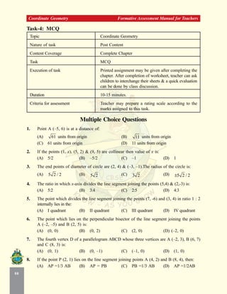 Coordinate geometry | PDF | Educational Assessment | Education