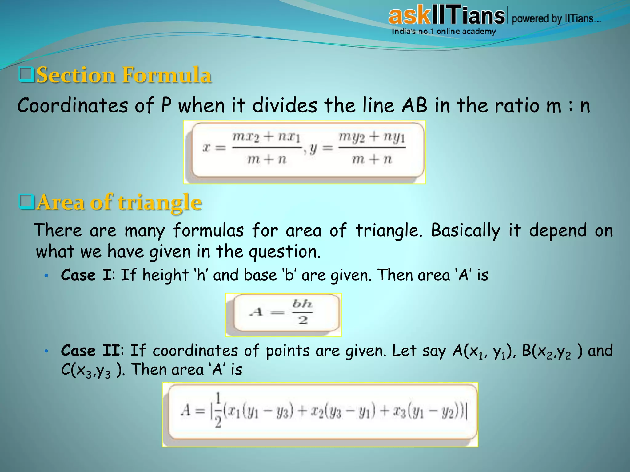 IIT JEE Coordinate Geometry- Preparation Tips to Practical Applications ...