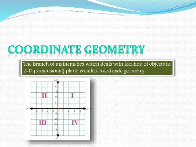 Coordinate geometry