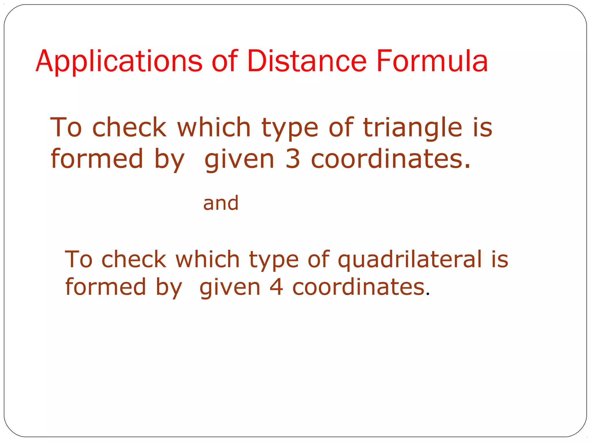 CLASS X MATHS Coordinate geometry | PPT