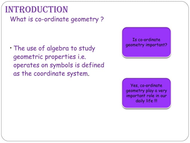 CLASS X MATHS Coordinate geometry | PPT | Geography | Science