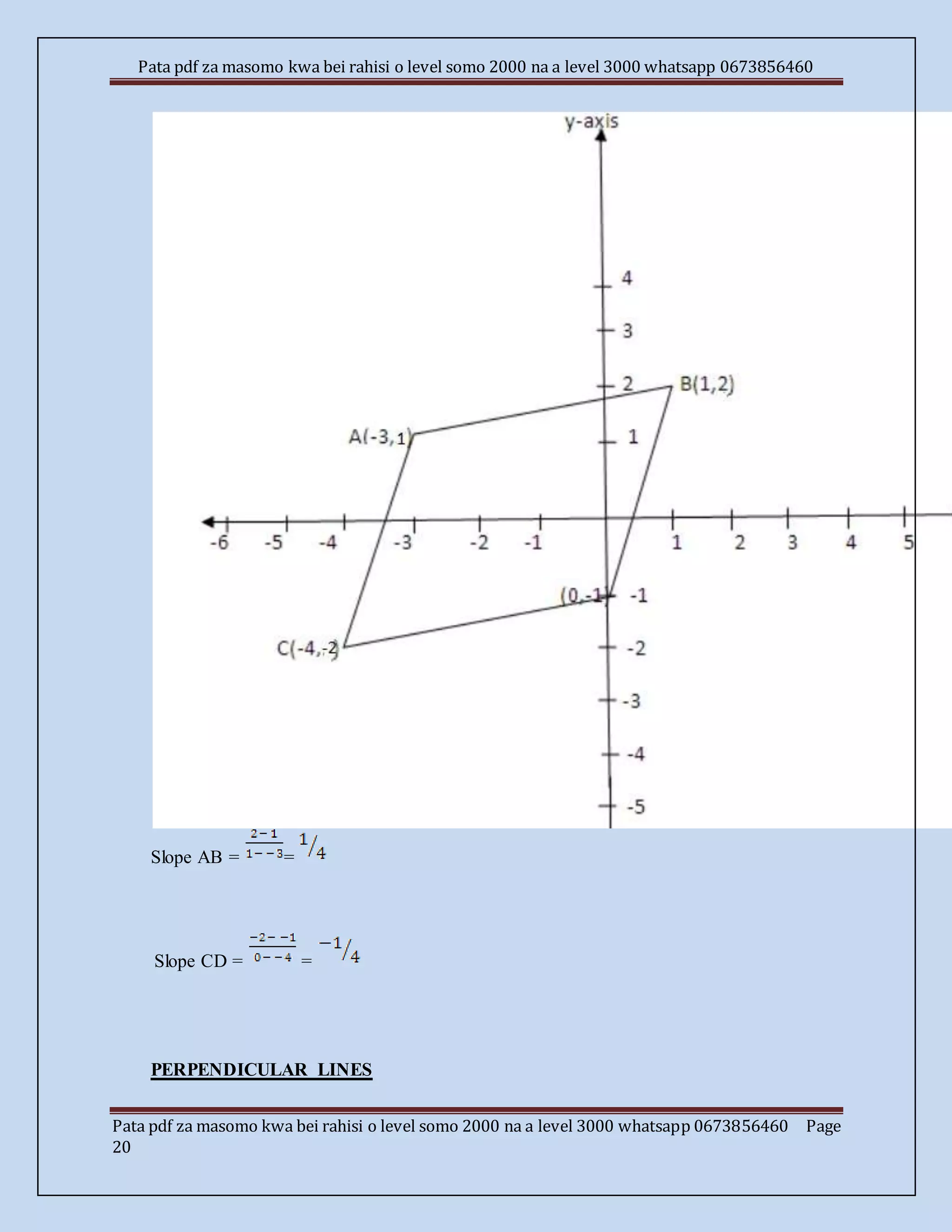 Coordinate geometry | PDF