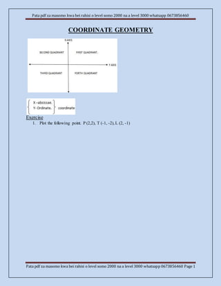 Coordinate geometry | DOCX